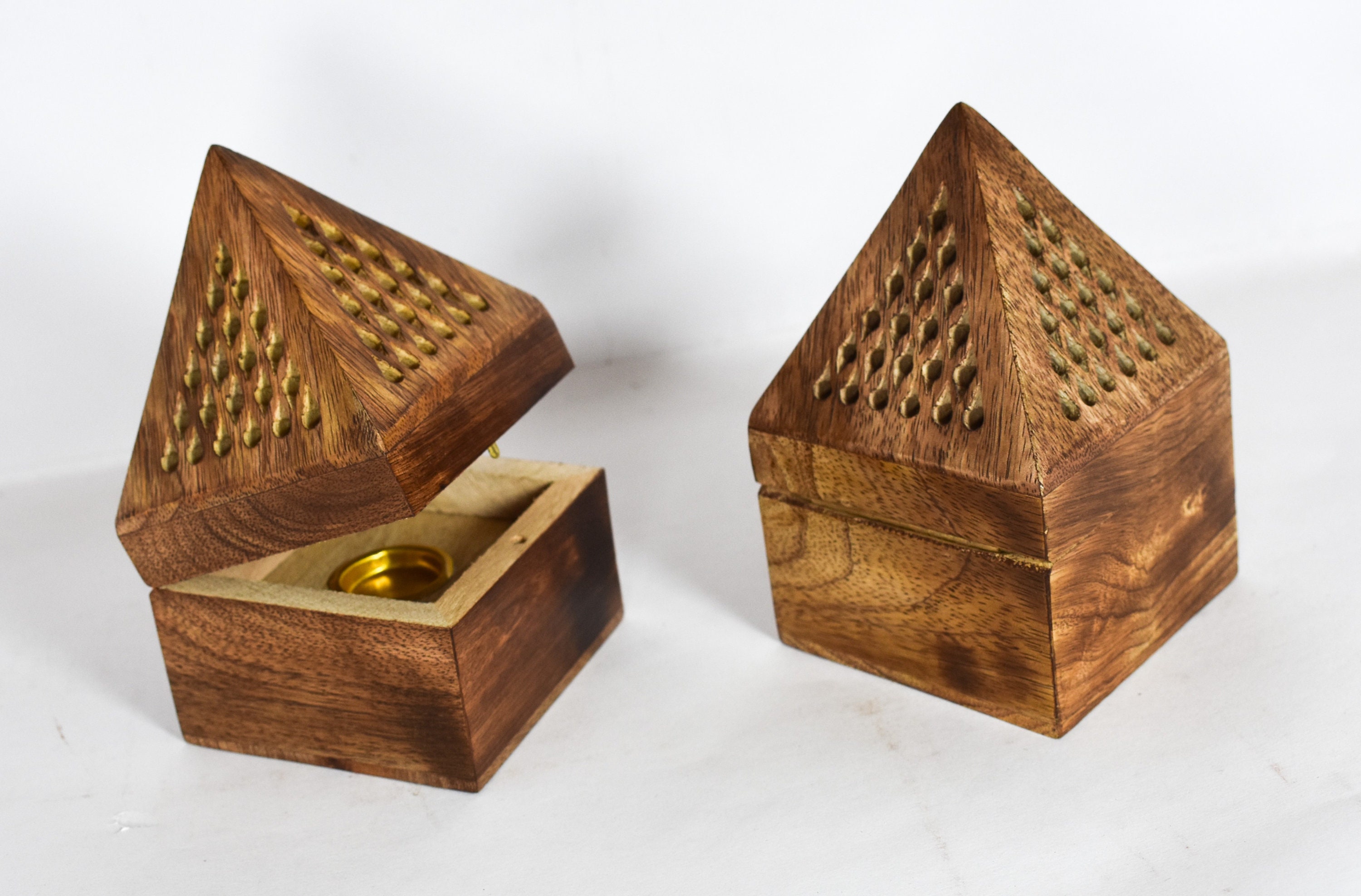 Handmade Wooden Pyramid Incense Burner Box: Home Decor - Etsy