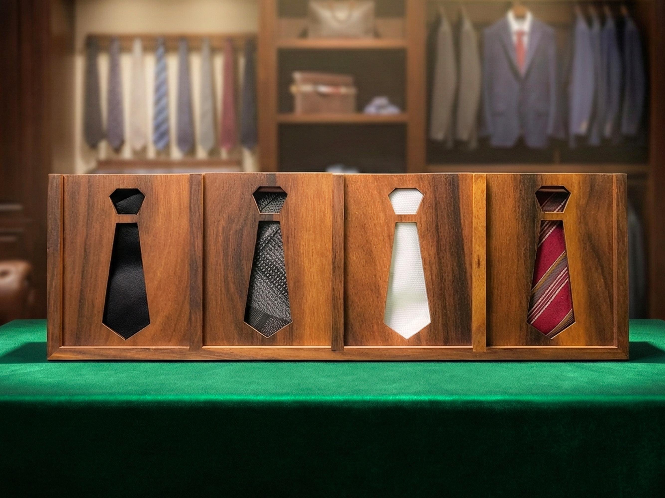 Tie Storage Display Box Necktie Case Anti-wrinkle Gift for Father's Day ...