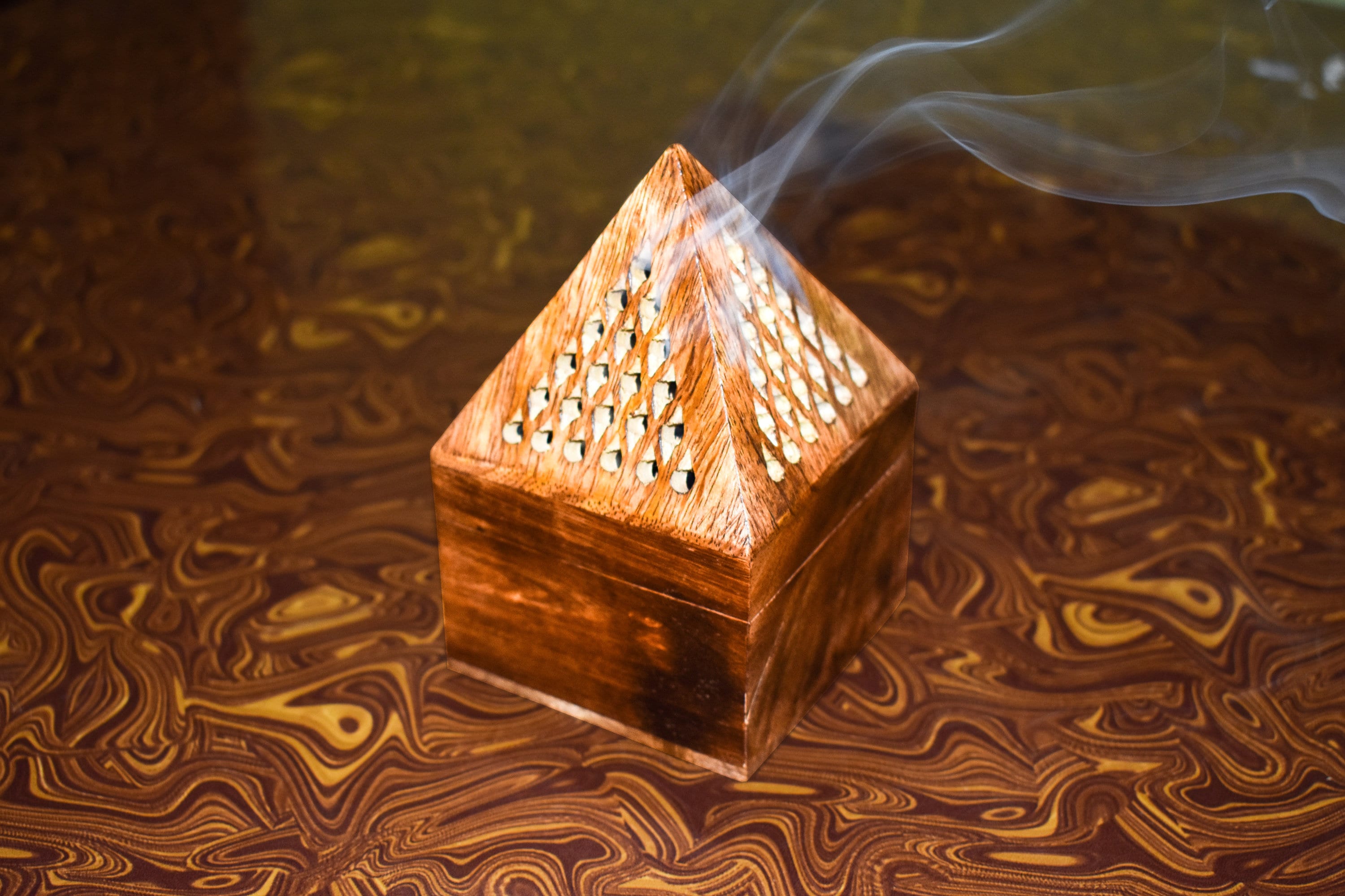 Handmade Wooden Pyramid Incense Burner Box: Home Decor - Etsy