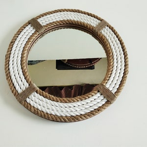 Nautical Coastal Rope Round Mirror Coastal Farmhouse Wall Decor for ...