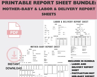 MATERNITY POSTPARTUM Nursing Report Sheet Template - Etsy