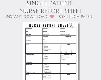Nursing Report Sheet 3-patient Mini SBAR - Etsy