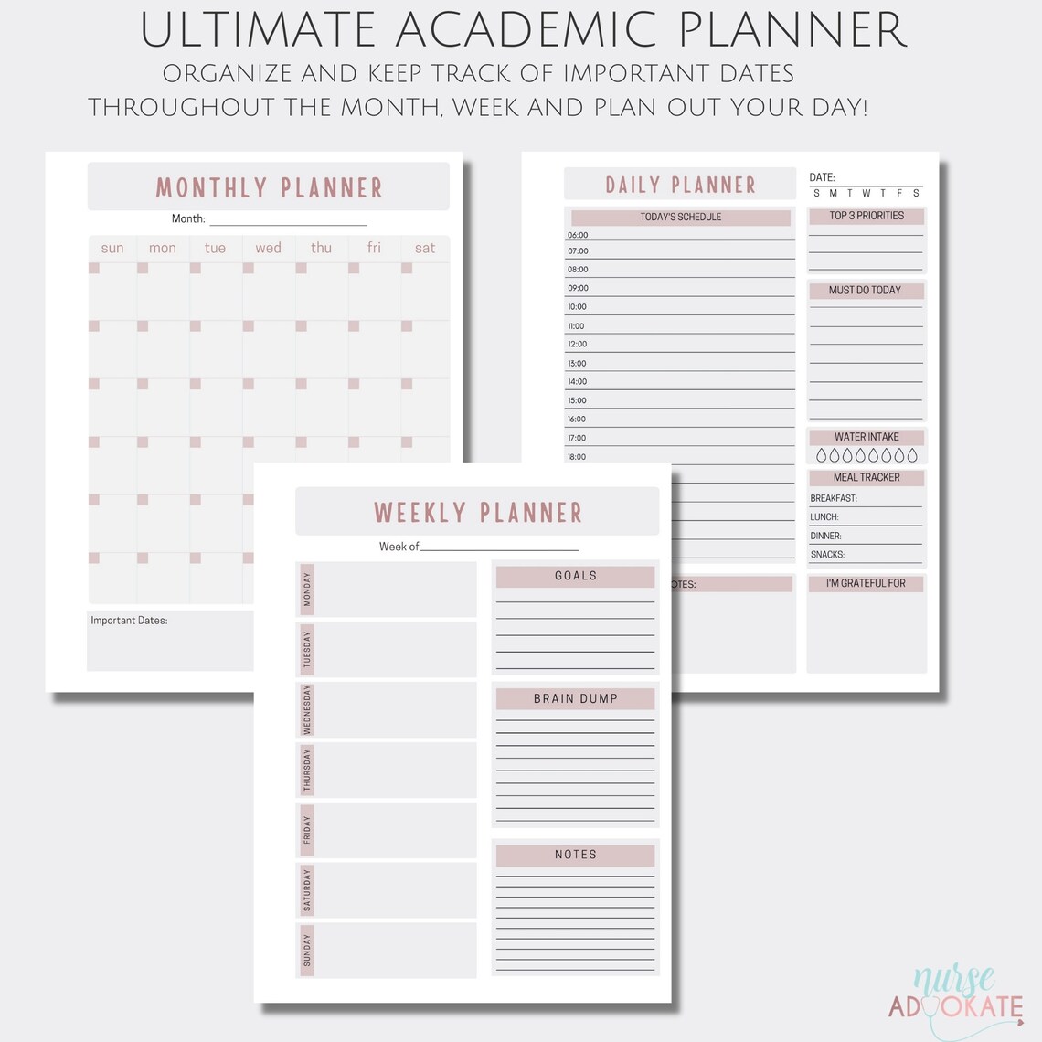 Ultimate Nursing Student Planner Bundle. Nursing School Organizing ...