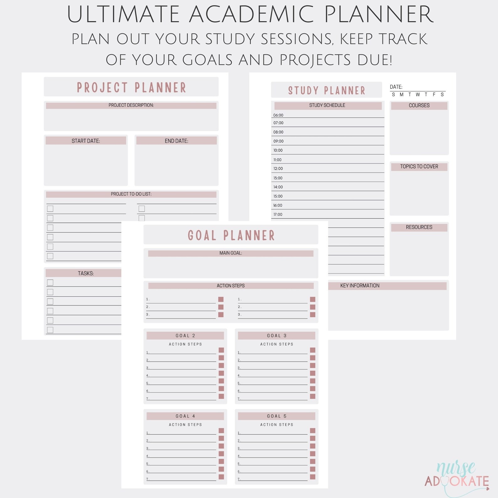 Ultimate Nursing Student Planner Bundle. Nursing School Organizing ...