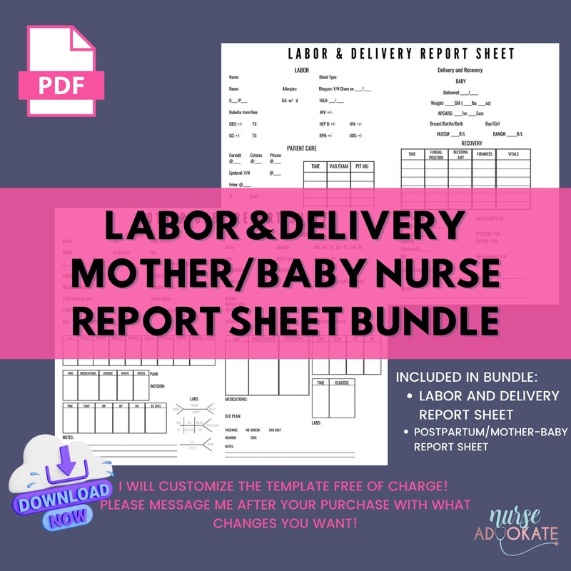 Nursing Report Ob - Etsy
