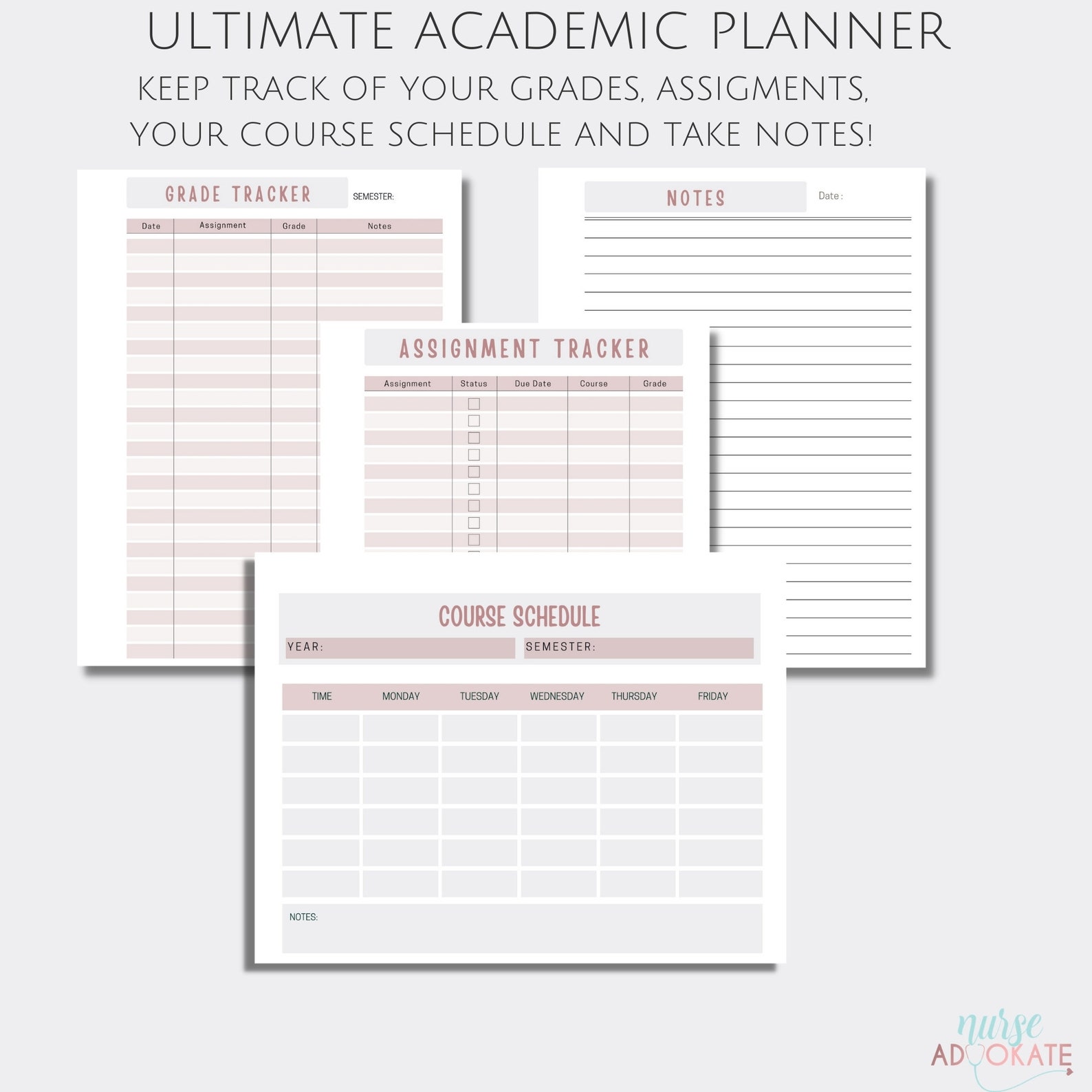 Ultimate Nursing Student Planner Bundle. Nursing School Organizing ...