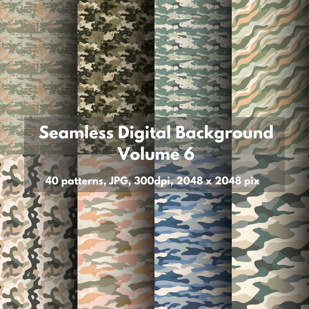Seamless Digital Background Vol.6 , Cutout Sheets, Junk Journal ...