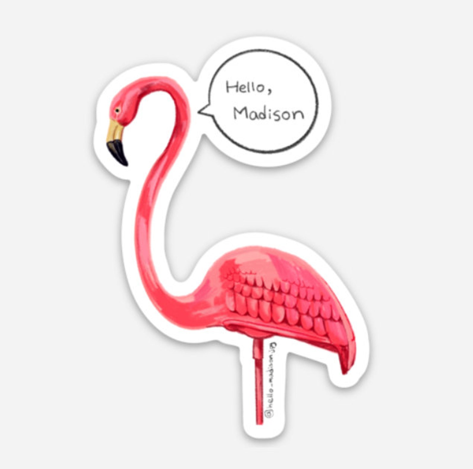 Flamingo, UW Flamingo Sticker, Fill the Hill, Uw–madison Alumni, Decal ...