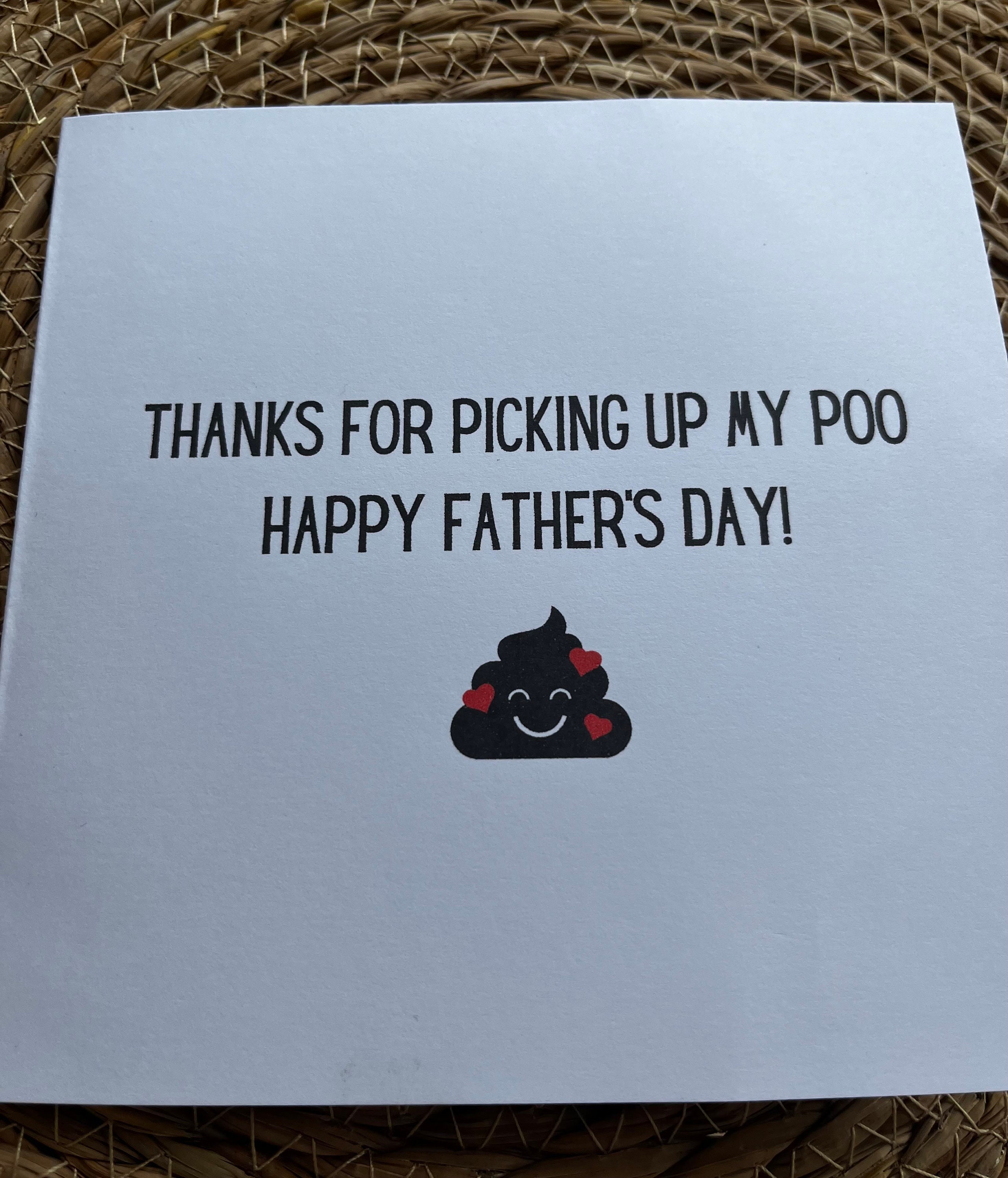 Fathers Day Card From the Dog, Dog Poo Card, Funny Fathers Day Card - Etsy