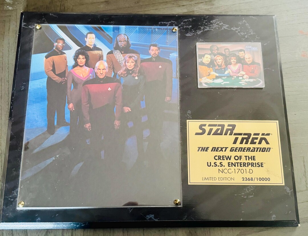 Limited Edition Plaque Featuring the Crew of the USS Enterprise NCC ...