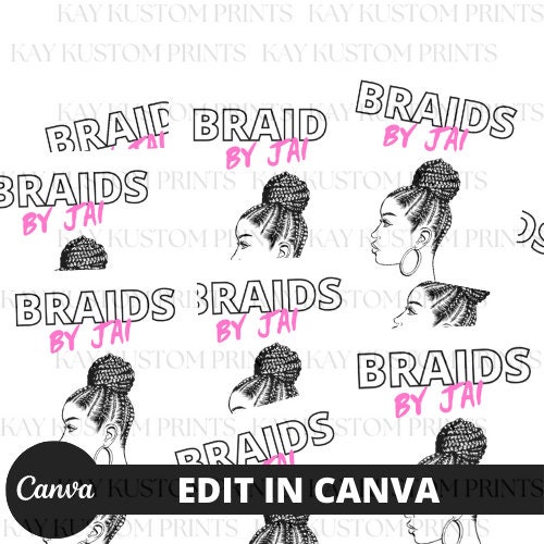 DIY Braider Logo| Edit Yourself Logo Design| Boutique Logo| Fashion ...