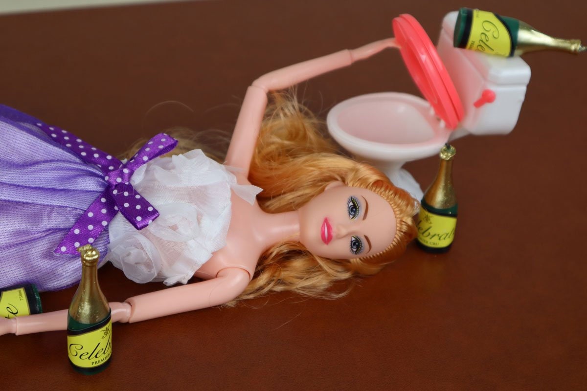 Drunk Doll Cake Topper Funny Decoration Kit aka Drunk Barbie | Etsy