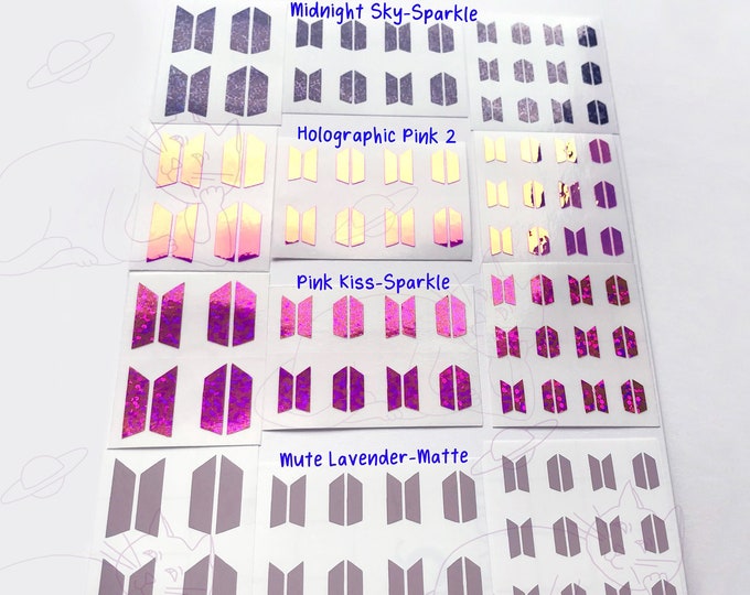 BTS Logo Mini Vinyl Decals Sticker Pack Vers.2 - Etsy