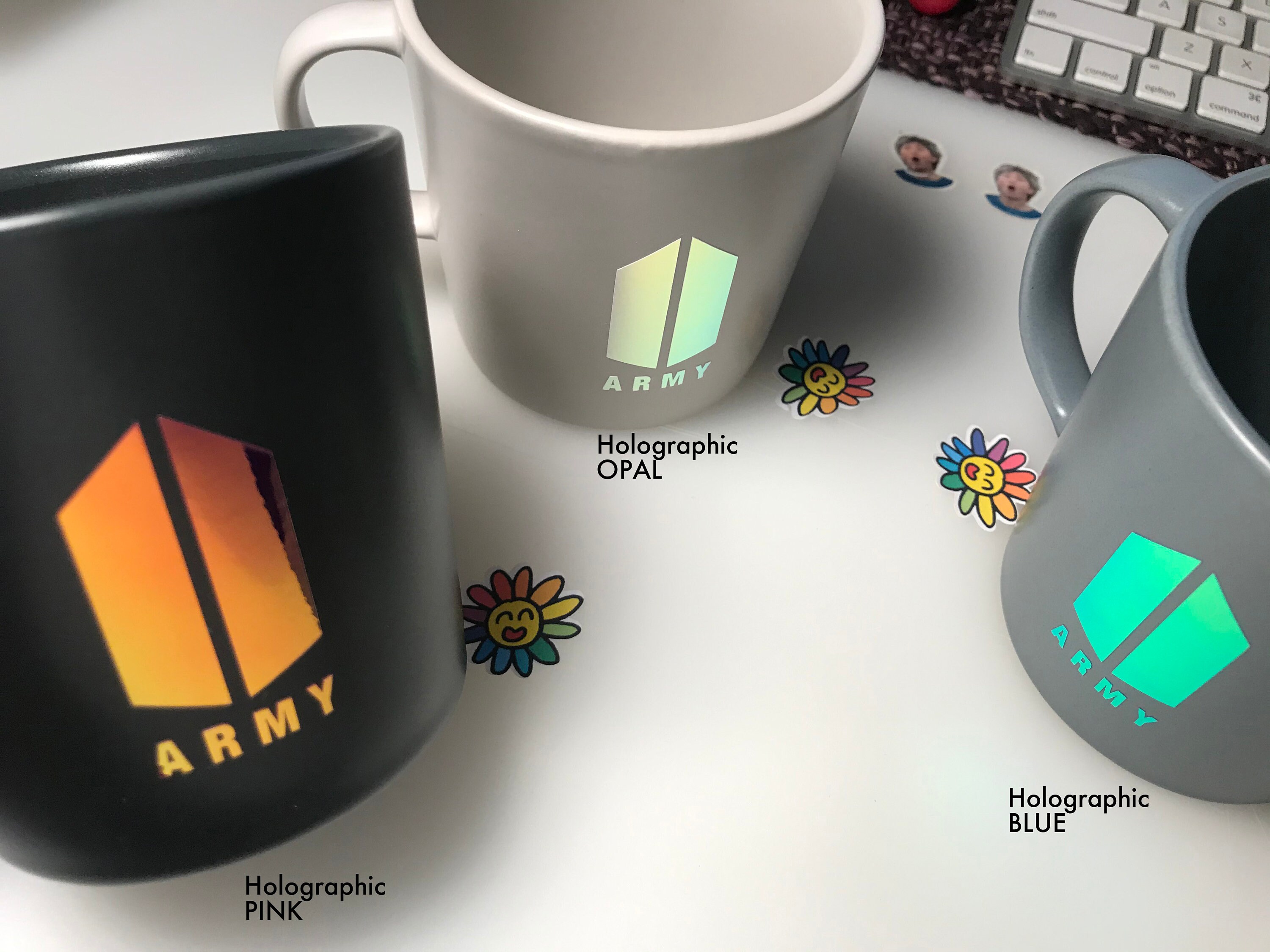 BTS Army Logo Vinyl Decals Holographic BTS ARMY Vinyl K | Etsy