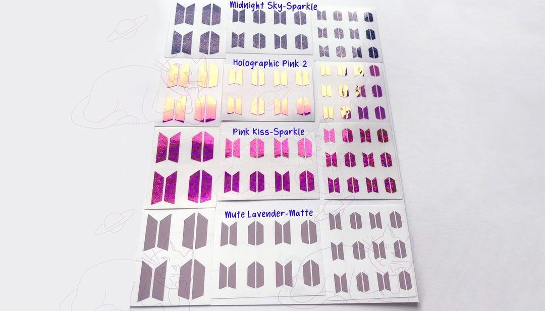 BTS Logo Mini Vinyl Decals - Sticker Pack Vers.2 - Etsy