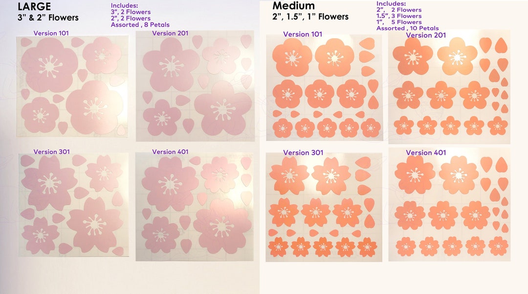Sakura Cherry Blossoms Vinyl Decals | Japanese Cherry Blossom | Car ...