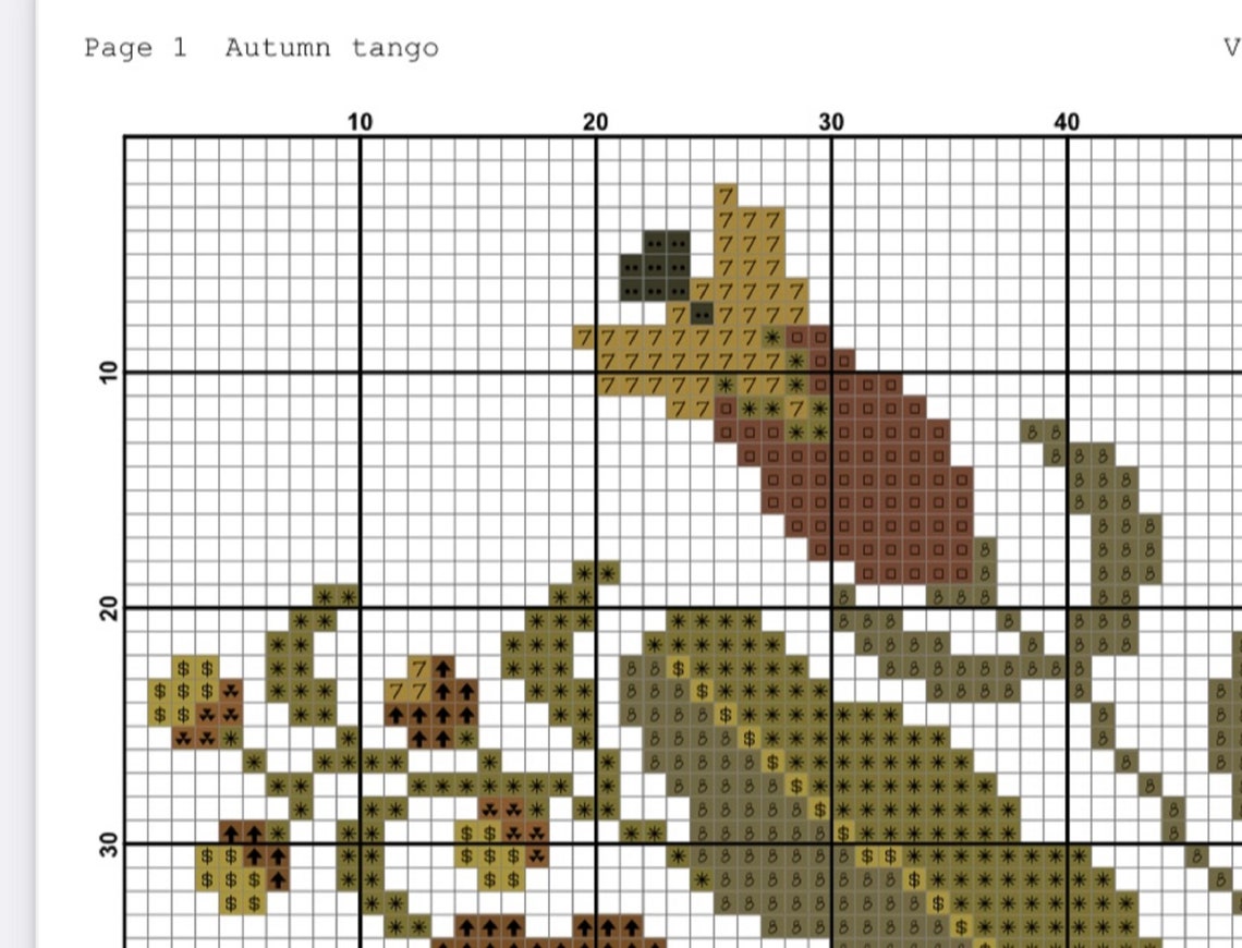 Autumn Tango. PDF File. Victoria House Designs, 12 DMC Colors. From ...