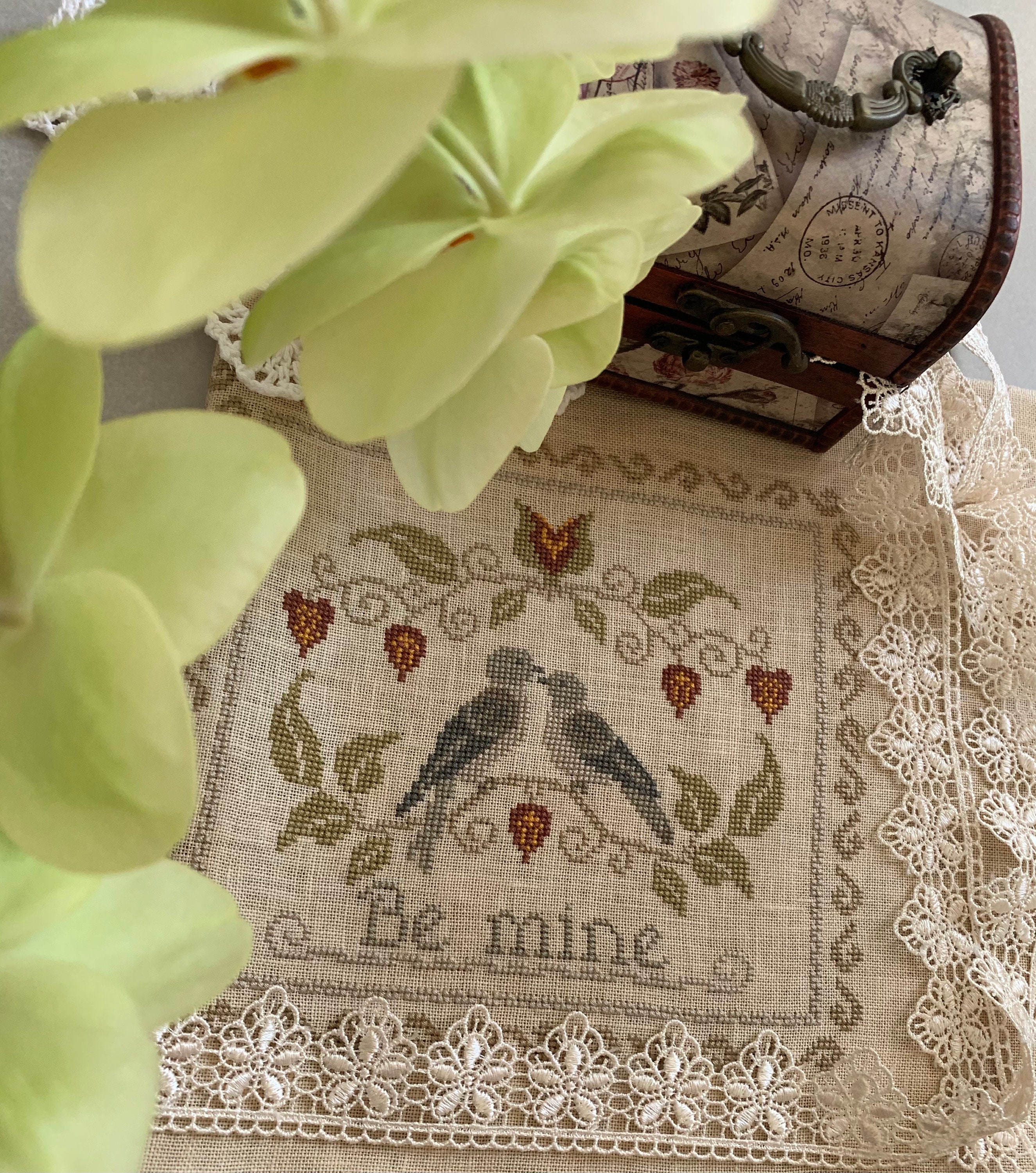 PDF Pattern. Design "be Mine" .downloaded Pattern. 8 Colors DMC. (2nd ...