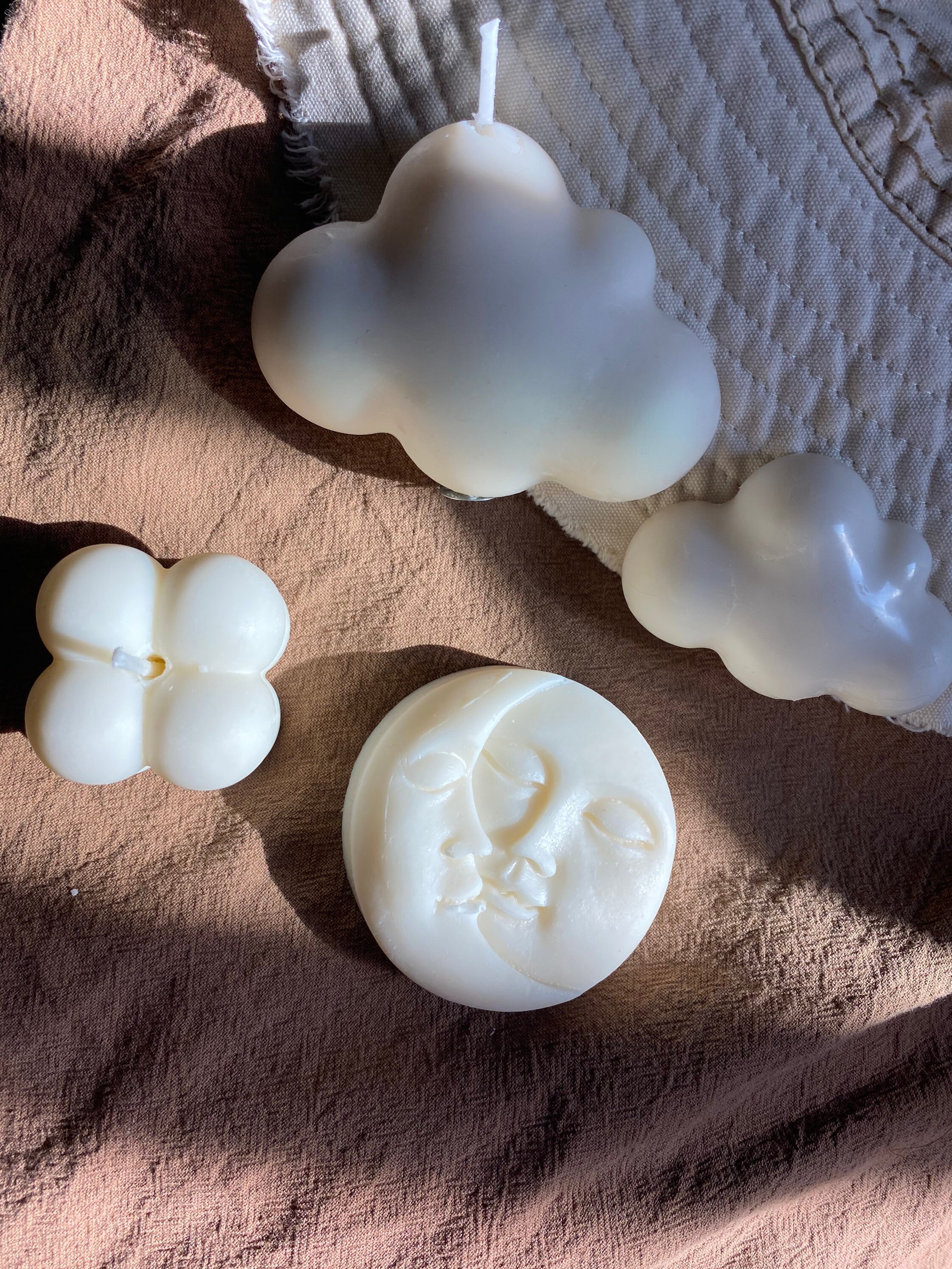 Large Cloud Candle Organic Soy Wax Vegan Home Decor Homemade GMO Free ...