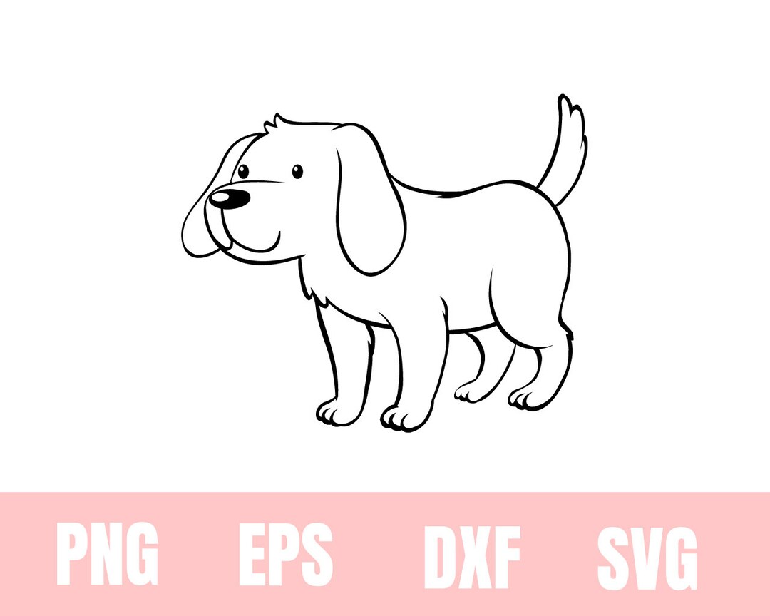 Dog Outline DIGITAL DOWNLOAD | Png Eps Dfx Svg - Etsy
