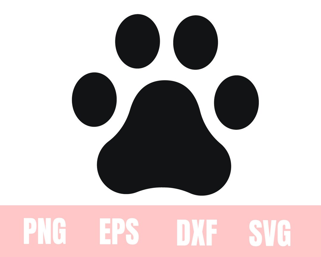 Dog Paw Outline DIGITAL DOWNLOAD | Png Eps Dfx Svg - Etsy