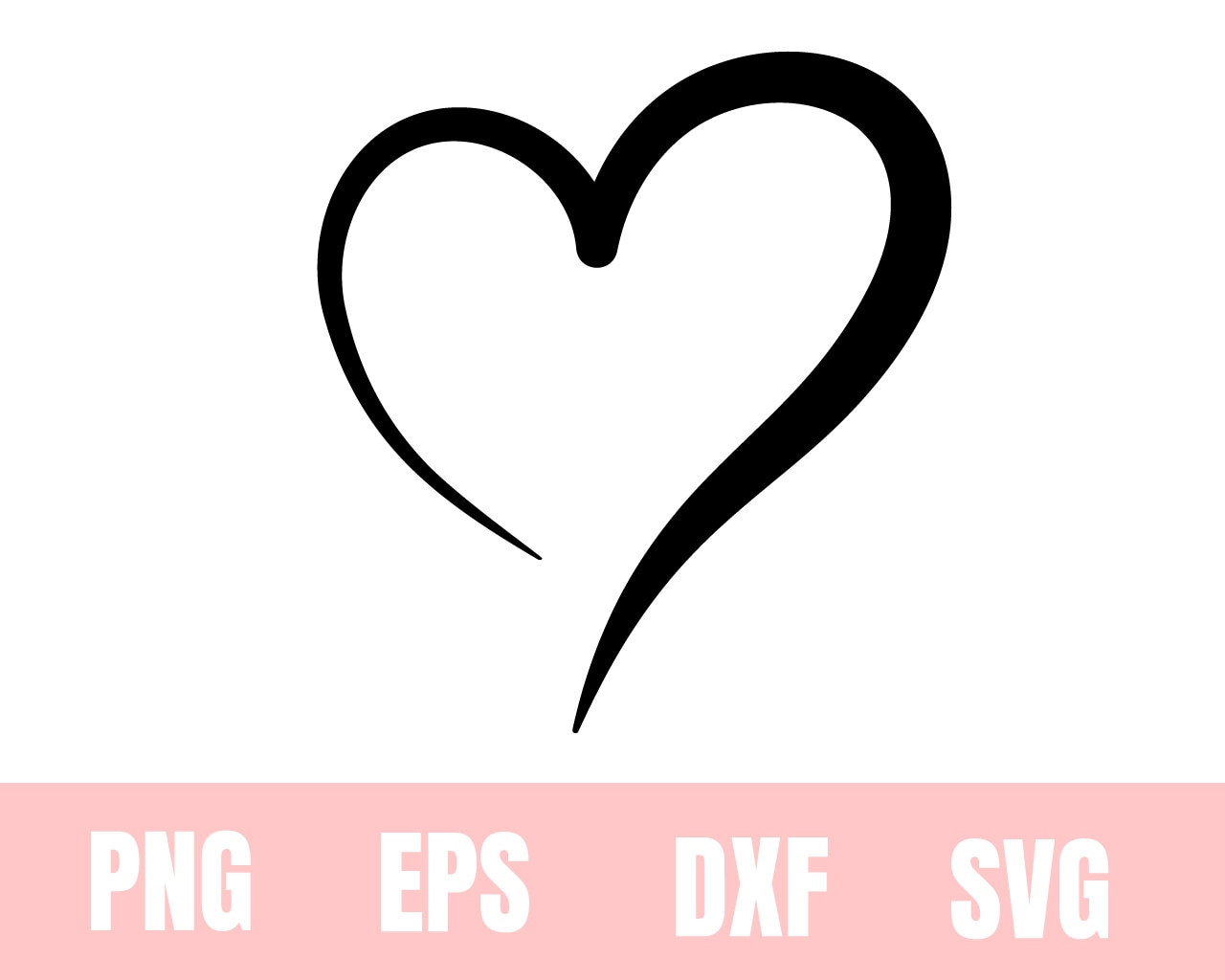 Heart Outline DIGITAL DOWNLOAD | Png Eps Dfx Svg - Etsy