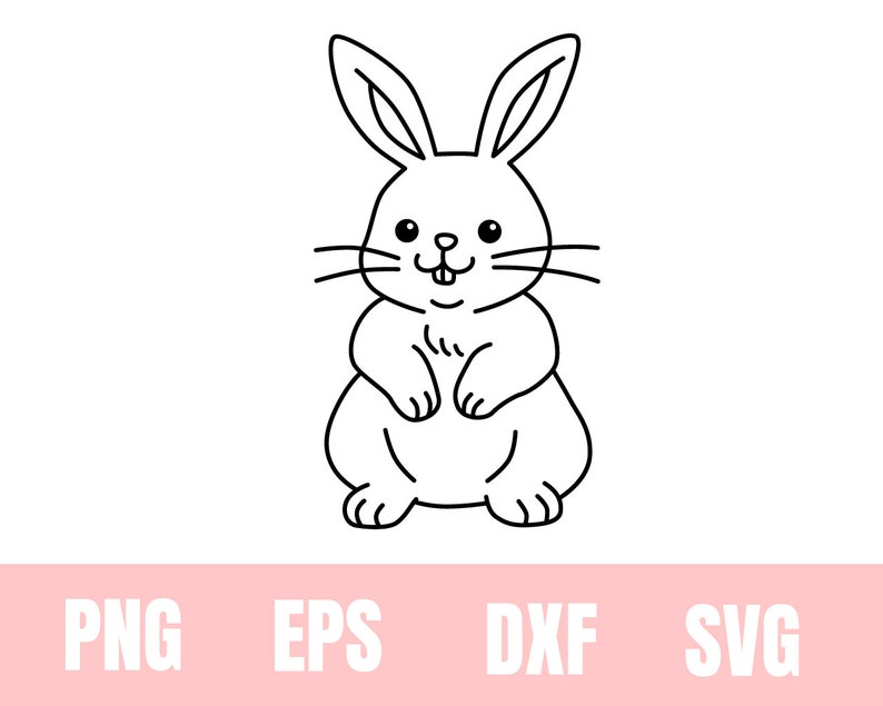 Rabbit Outline DIGITAL DOWNLOAD | Png Eps Dfx Svg - Etsy