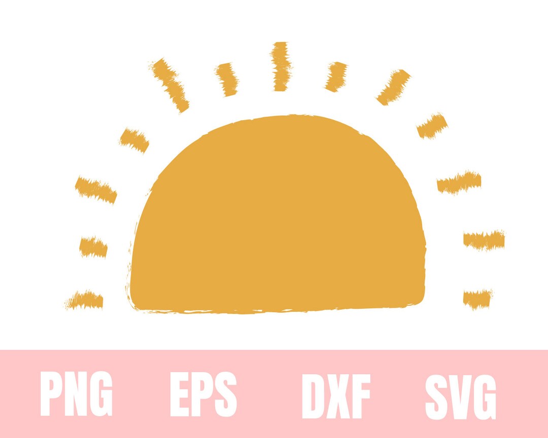 Sun Gold Outline DIGITAL DOWNLOAD | Png Eps Dfx Svg - Etsy