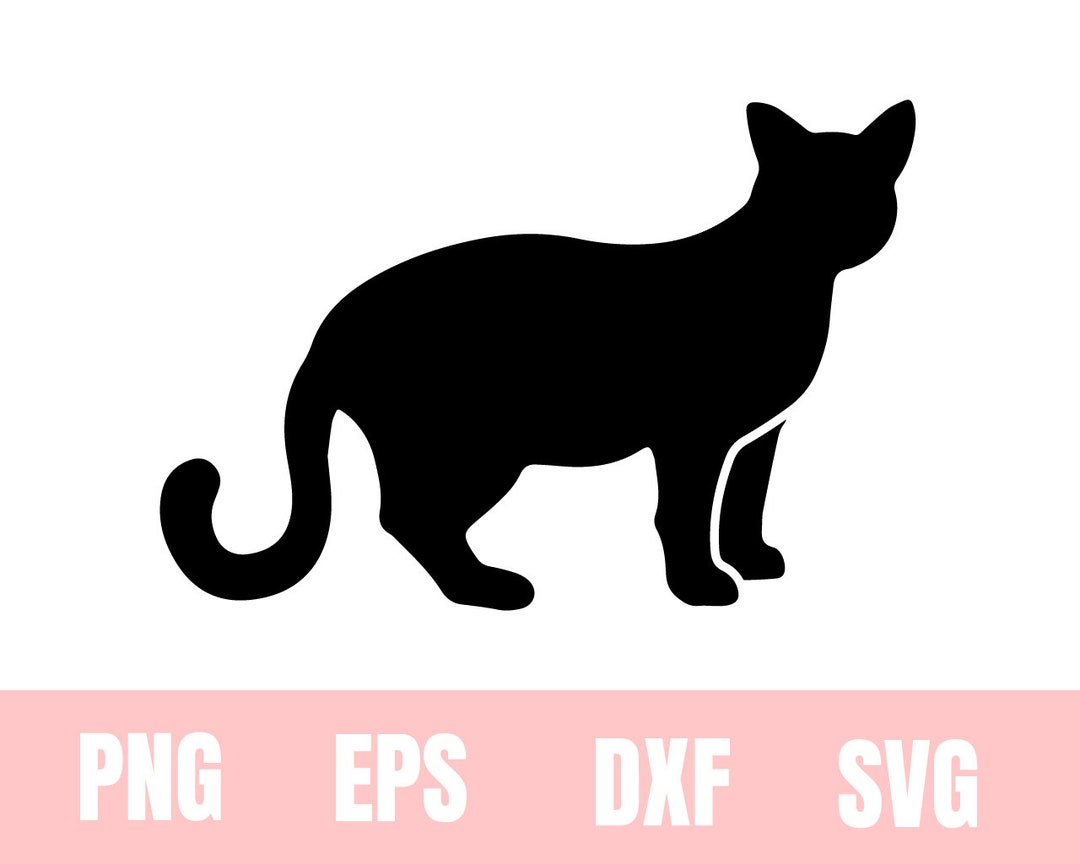 Cat Outline DIGITAL DOWNLOAD | Png Eps Dfx Svg - Etsy