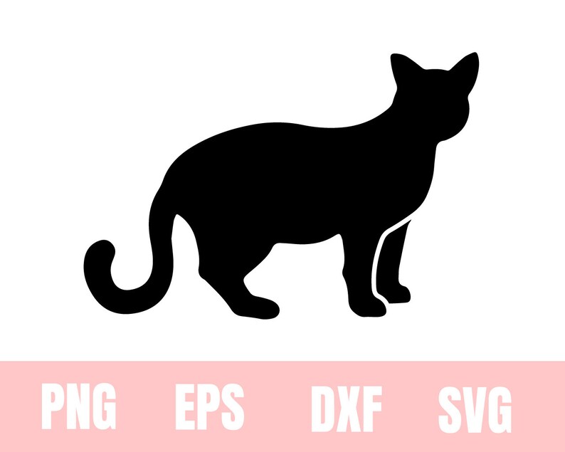 Cat Outline DIGITAL DOWNLOAD | Png Eps Dfx Svg - Etsy