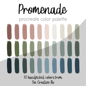 Promenade Procreate Palette, 30 Colors, Color Palette, Procreate ...