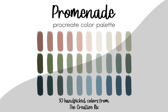 Promenade Procreate Palette 30 Colors Color Palette - Etsy