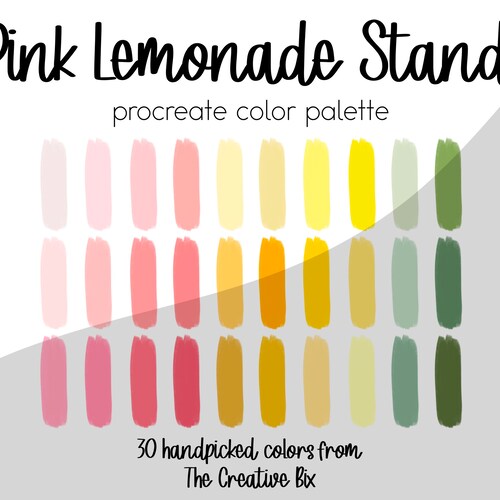 Sky Blue Pink Procreate Palette 30 Colors Color Palette - Etsy