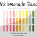 Pink Lemonade Stand Procreate Palette, 30 Summer Colors (digital ...