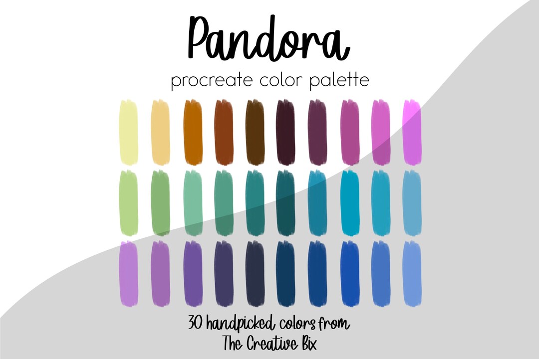 Pandora Procreate Palette, 30 Colors, Color Palette, Procreate, Instant ...