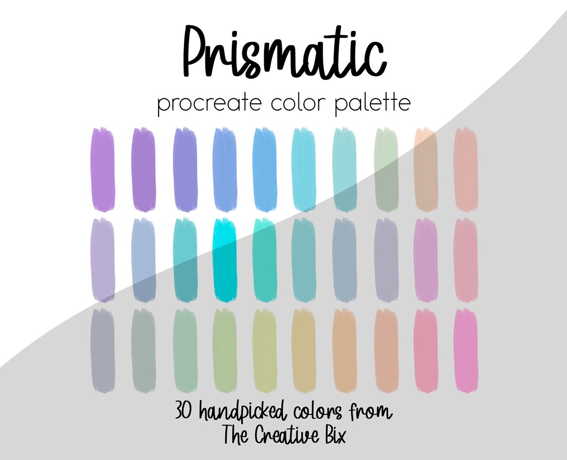 Prismatic Procreate Palette 30 colors Color Palette | Etsy