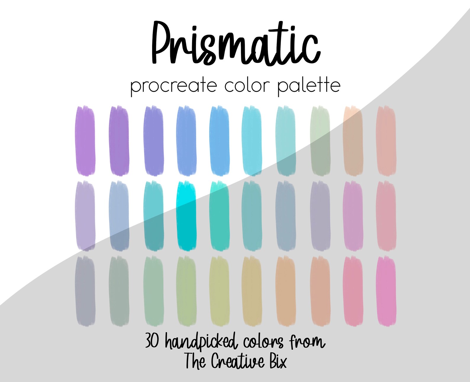 Prismatic Procreate Palette 30 colors Color Palette | Etsy