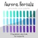 Aurora Borealis Procreate Color Palette, 30 Colors (digital Download ...
