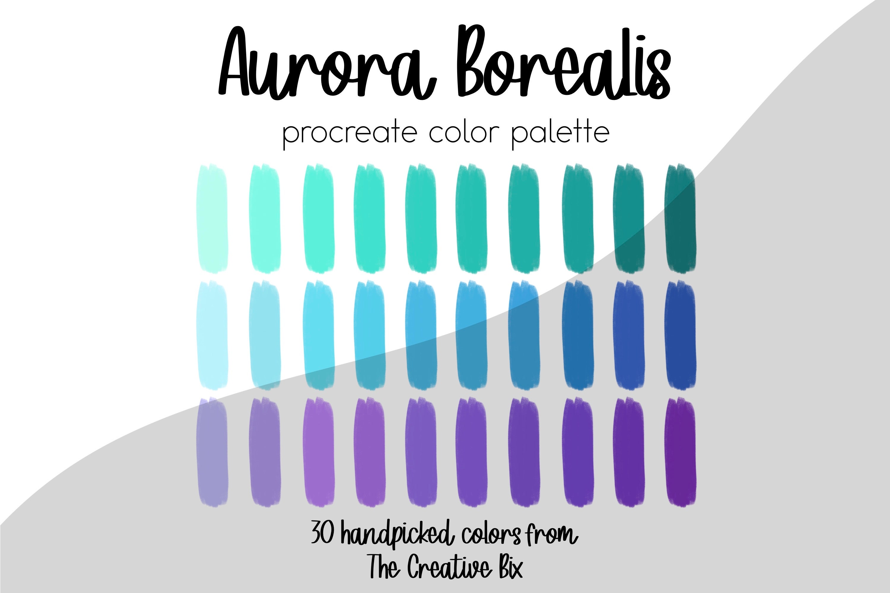 Aurora Borealis Procreate Color Palette, 30 Colors (digital Download ...