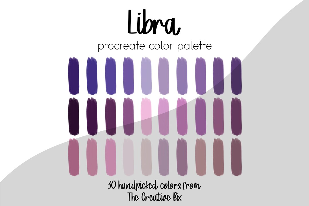 Libra Zodiac Procreate Palette, Zodiac Colors, 30 Colors, Color Palette ...