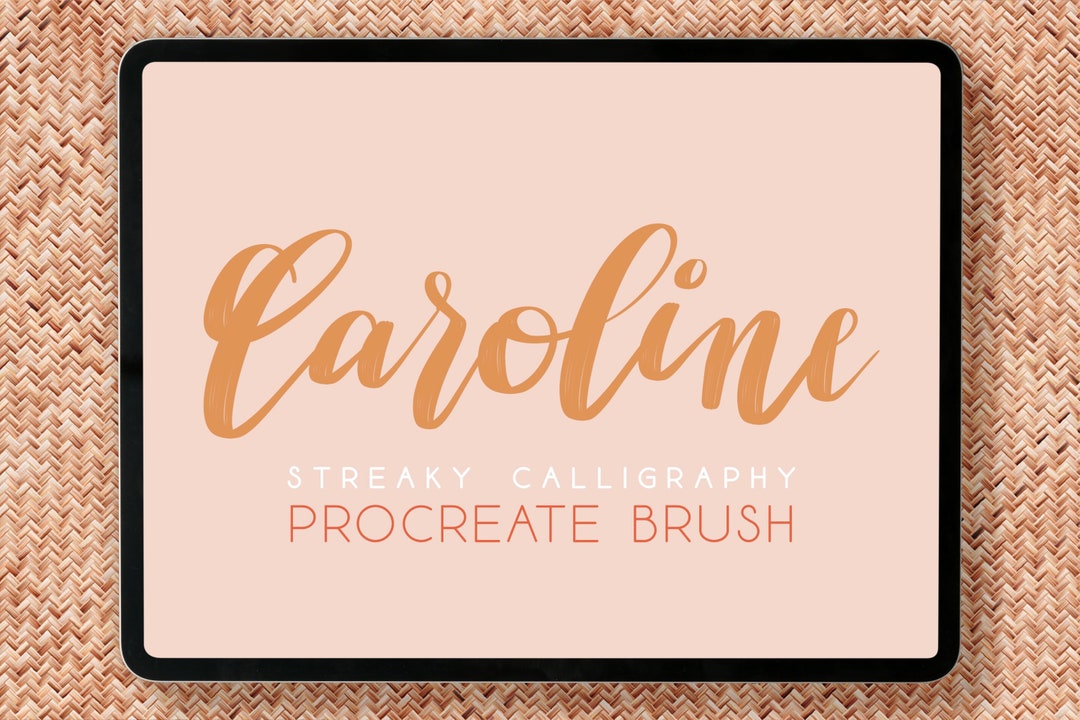 Caroline Procreate Lettering Brush, Digital Download, Instant Digital ...