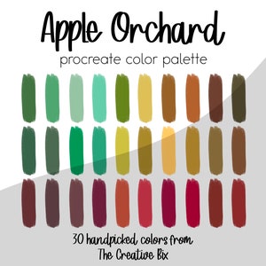 Apple Orchard Procreate Palette, 30 Colors, Color Palette, Procreate ...