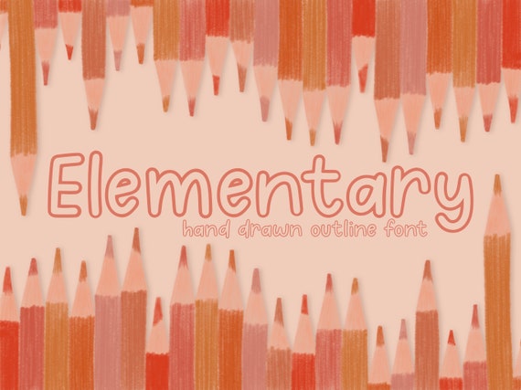 Elementary Font Hand Drawn Font Handwritten Font Instant | Etsy