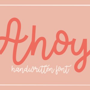 Ahoy Font, Hand Drawn Font, Handwritten Font, Instant Download, Digital ...