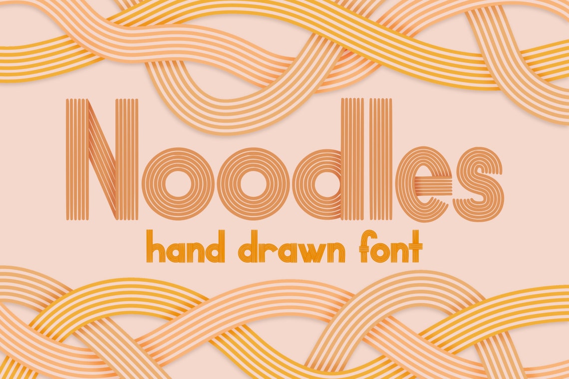Noodles Font Hand Drawn Font Handwritten Font Instant - Etsy