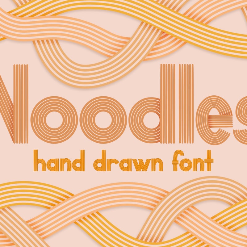 Noodles Font - Etsy