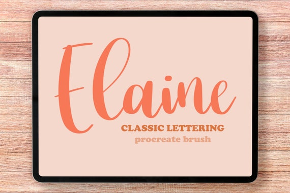 Elaine Classic Lettering Procreate Brush Calligraphy Brush - Etsy