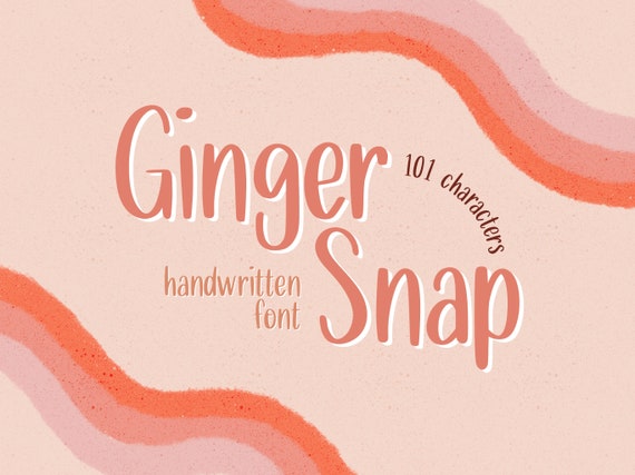 Ginger Snap Font Hand Drawn Font Handwritten Font Instant | Etsy