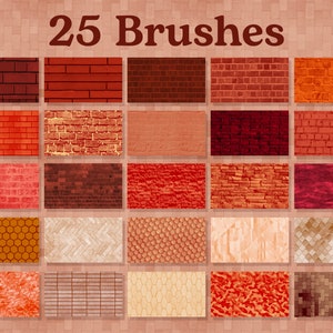 Bricks & Tiles Texture Brushes, Procreate Brushset, Digital Download ...