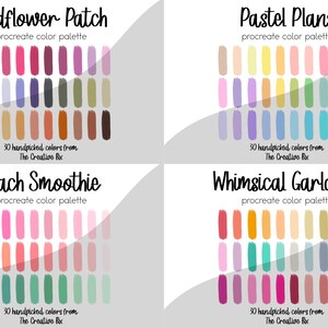 Spring Color Palette Bundle for Procreate, 420 Colors, Swatches ...